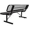 Amazon.com: HIMcup 8 FT Heavy Duty Metal Park Bench for Outside, Black ...