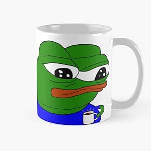 Amazon.com: Rare Pepe Drinking Coffee Classic Mug - 11 Oz Funny Gift ...