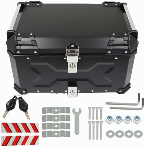 labwork 65L Motorcycle Top Case Tail Box with Mounting Plate Hard ...