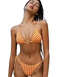 ・ブランド:YUKARI SWIM・【三角形のストラップデザイン】この紐ビキニは三角デザインを採用し、パッチワーク風の三角カップと組み合わせ、従来の平面三角カップとは異なり、立体構造が優れたサポート力を実現。紐は自由に調節可能で、自然な胸の...