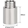 2 Pcs CP Extension Nipple Heavy duty Stainless Steel Connection ...