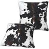 Amazon.com: famliihw Cow Print Throw Pillow Covers Square Cushion ...