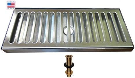 Amazon.com: Bev Rite 12 X 5 SS Draft Beer Drip Tray with Drain, 12" X 5 ...