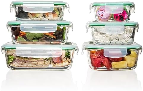 Amazon.com: Pyrex Freshlock 5-Pack Mixed Sized Airtight Glass Food ...