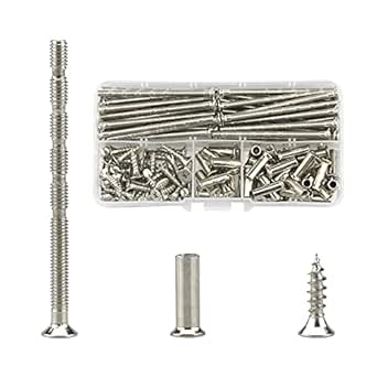 120 Pcs Door Handle Fixing Screws(40 Sets), M4 Connecting Bolts And ...