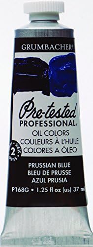 Amazon.com : Grumbacher Pre-Tested Oil Paint, 37ml/1.25 Ounce, Prussian ...