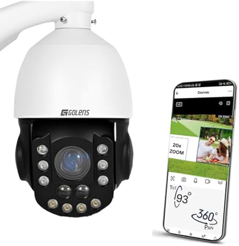 Buy HIFOCUS 4G SIM Based 4MP Dual Lens Outdoor 10x PTZ Security Camera ...
