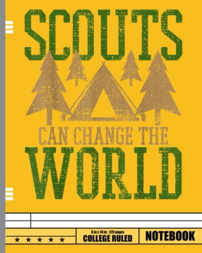 『Scouts Can Chance The World Notebook: Scout Journal 120 Blank Pages 8 ...