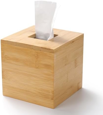 Amazon.com: NIRMAN Acacia Wood Square Tissue Box with Slide-Out Bottom ...