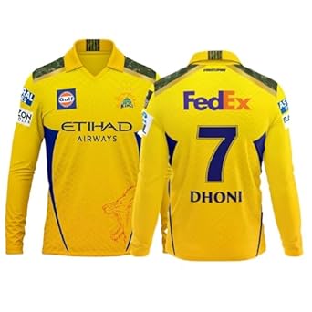 CSK Jersey 2025 Full Sleeve for Boys & Men(7-8Years) Multicolour ...