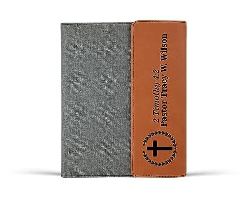 Amazon.com: Personalized Pastor's Portfolio - Pastor Leather Journal ...