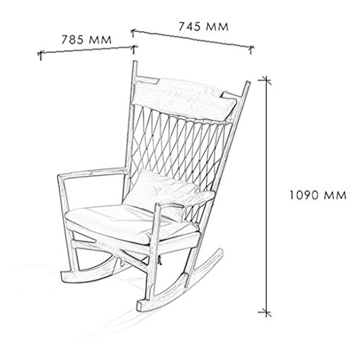 YYAPT-Y Modern Single Rocking Chair, Solid Wood Fabric Lounge Terrace ...