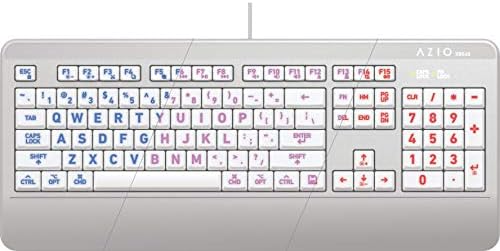 Amazon.com: Azio Vision Mac USB-C Keyboard, Backlit/Large Print, 3 ...