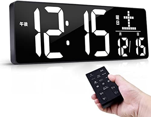 Amazon.co.jp: GHDVOP Digital Clock, Wall Mounting, LED Large Screen ...