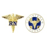 ・ブランド:Great 1・製造元/メーカー部品番号:G1P RN Lapel Pin Set・ゴールドカラーのメタルメッキRNカドゥケウス、翼と円形のカドゥケウス登録看護師ラペルピンセット。