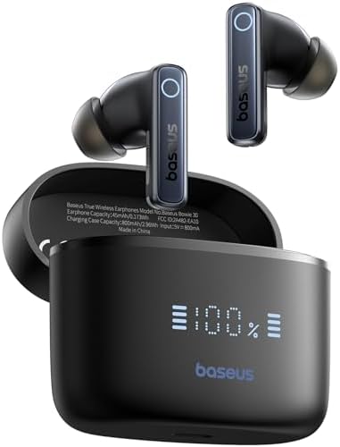 Amazon.com: Baseus Active Noise Cancelling Wireless Earbuds, Reduce ...