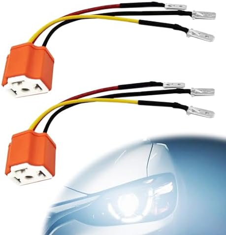 Amazon.com: playkds 2Pcs Ceramic H4 9003 HB2 Headlamp Connector with 3 ...