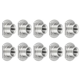 METALLIXITY Spot Weld Nuts (7/16-20) 10Pcs, Carbon Steel Double Tab ...