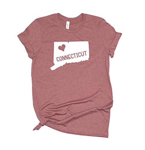 Amazon.com: Connecticut T Shirt Womens Mens TShirt Casual Top Graphic ...