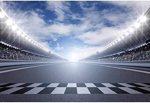 Amazon.com : CSFOTO 6x4ft Finish Line Race Track Backdrops Racing ...