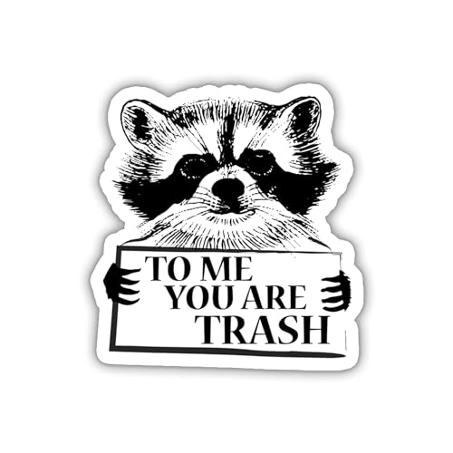 Amazon.com: To Me You Are Trash Funny Trash Panda Sticker : Handmade ...