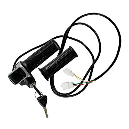 PRAV® Half Twisting Throttle Grip LED Power Indicator Ignition Key ...