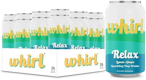 Amazon.com: Bravus Whirl Relax Hemp Infused Sparkling Hop Water Hints ...