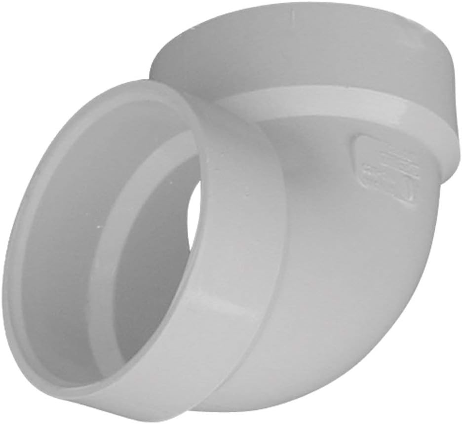 Genova 70715 PVC Schedule 40 90° Vent Elbow (HUB x HUB) - 1-1/2 ...
