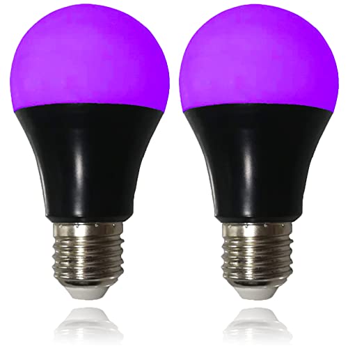 CICINY UV LED ブラック電球 2個パック A19 E26 8W ブラックライト電球 レビュー - ZeroReview