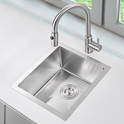 Snapklik.com : 15 X 13 Inch Bar Sink Drop-in Tight Radius 18 Gauge ...