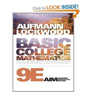 Basic College Mathematics 9th (Nineth) Edition byAufmann: Aufmann ...