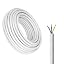 Duravel 3-Core Electrical Cable, White PVC Insulated Power Wire ...