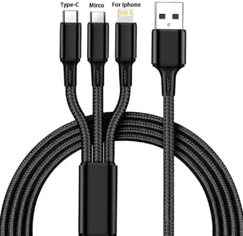 Amazon.com: Multi Charging Cable 2Pack 3.5A Fast 4 in 1 Nylon Braided ...