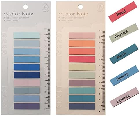 300Pcs Sticky Tabs, Transparent Sticky Notes Flags Pastel Book Tabs ...