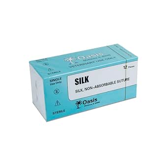 Amazon.com: Oasis Silk Surgical Suture, 4-0, (FS-2) 3/8 19mm Reverse Cutting Needle, 75cm, 12 ...