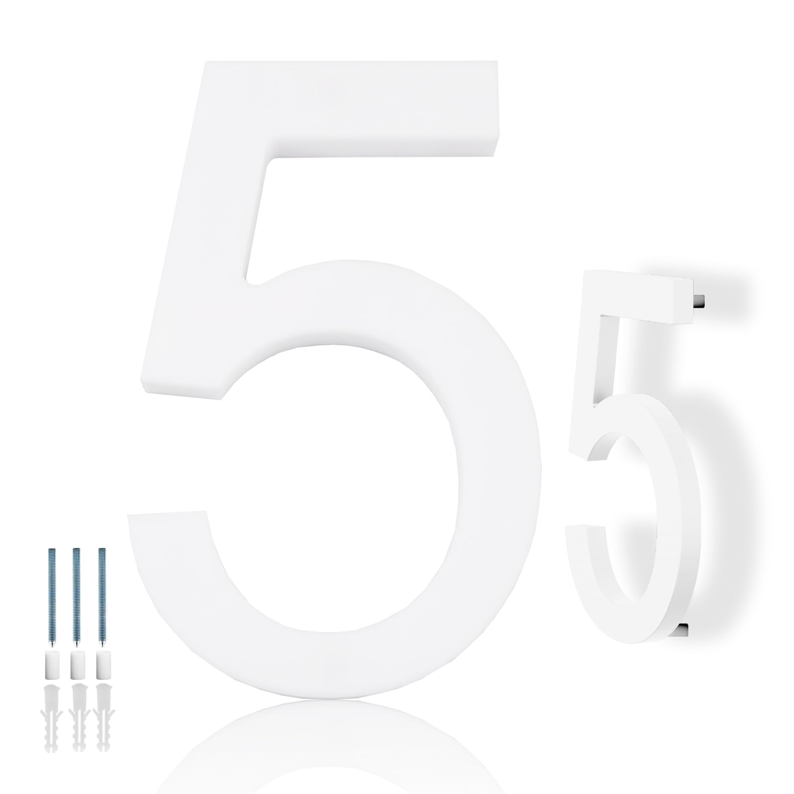 Amazon.com: Hvatry House Numbers for Outside, White 6 inch Modern ...