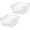 Amazon.com - TRINITY 2-Pack Stackable Metal Wire Storage Baskets With ...