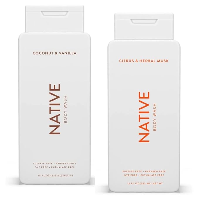 Amazon.com : Native Body Wash Twin Pack - 1 Coconut and Vanilla & 1 ...