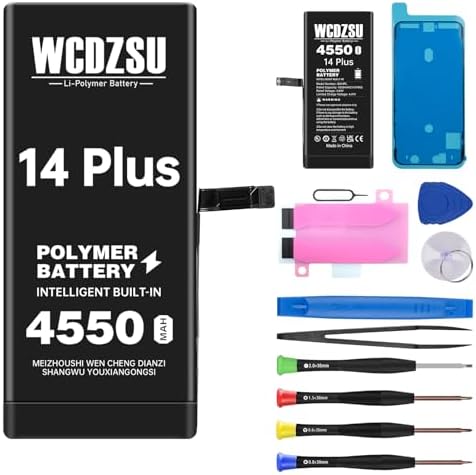 Amazon.com: WCDZSU Replacement Battery for iPhone 14 Plus 4550mAh High ...