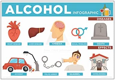Anne Print Solutions® Alcohol infographic chart Posters Size 13 X 19 ...
