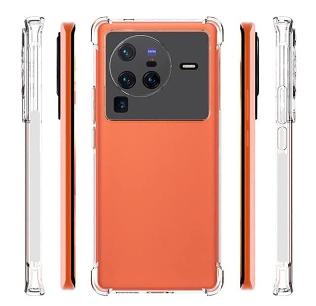 Thin Fit Vivo X80 Pro Bumper Cover Soft TPU Transparent Cover Camera ...