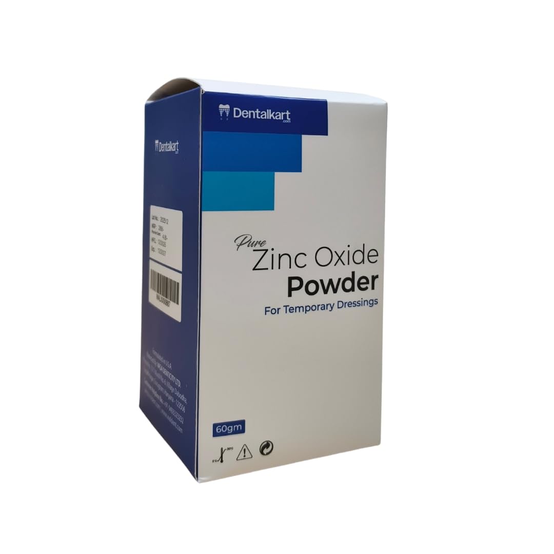 Dentalkart Zinc Oxide Powder - 60gm Bottle | Arsenic-Free & Odorless ...