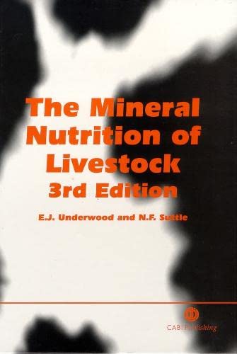 Amazon.com: The Mineral Nutrition of Livestock: 9780851991283 ...