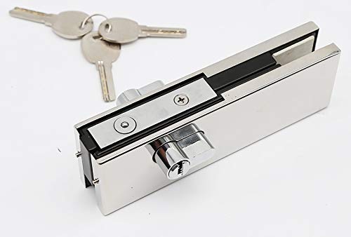 YDT Groups Patch Lock for Glass Door Bottom | Both Side Key | Stainless ...
