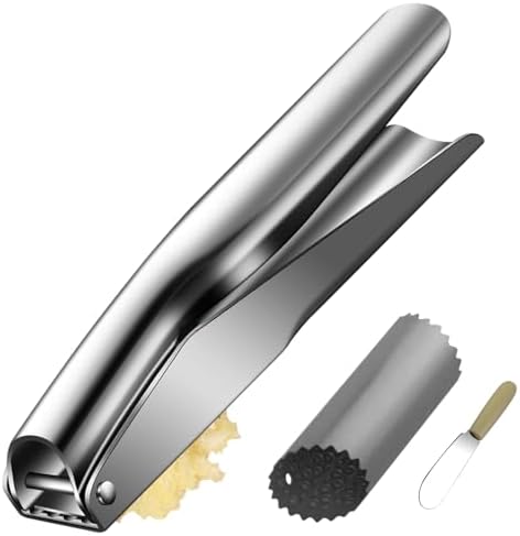 Amazon.com: No Peeling Required Garlic Press Stainless Steel with ...