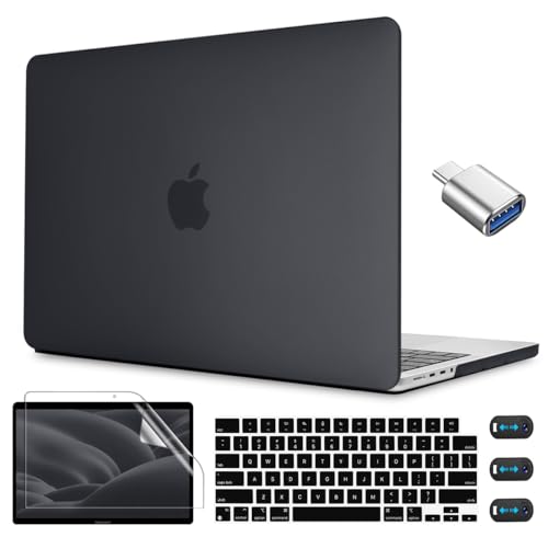Snapklik.com : CISSOOK Matte Black Hard Cover For MacBook Pro 14 Inch ...