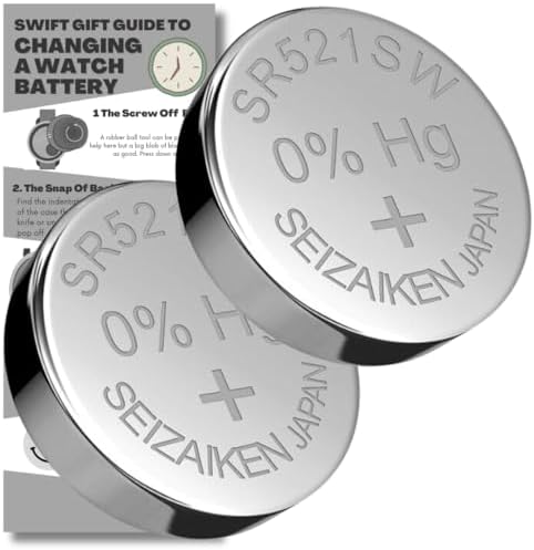 SR521SW Watch Batteries - 2 x Seizaiken 379 Equivalent Cell Button ...