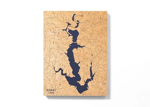 Amazon.com: Perry Lake Kansas Custom Lake Map : Handmade Products