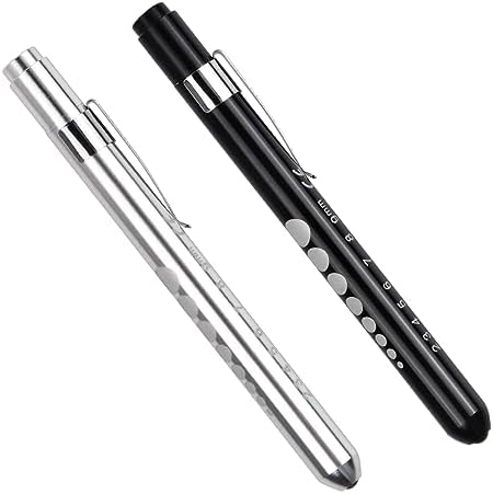 Kioiner 2 Pcs LED Diagnostic Medical Penlights, LED Pen Light with ...