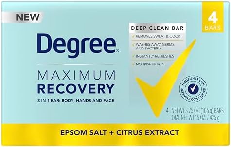 Amazon.com : Degree Maximum Recovery Deep Clean Soap Bar Citrus Extract ...